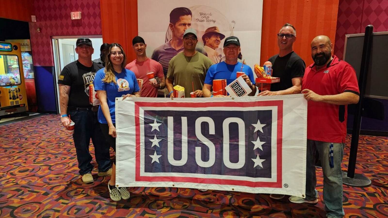 USO entertains service members & families with exclusive The Bikeriders ...